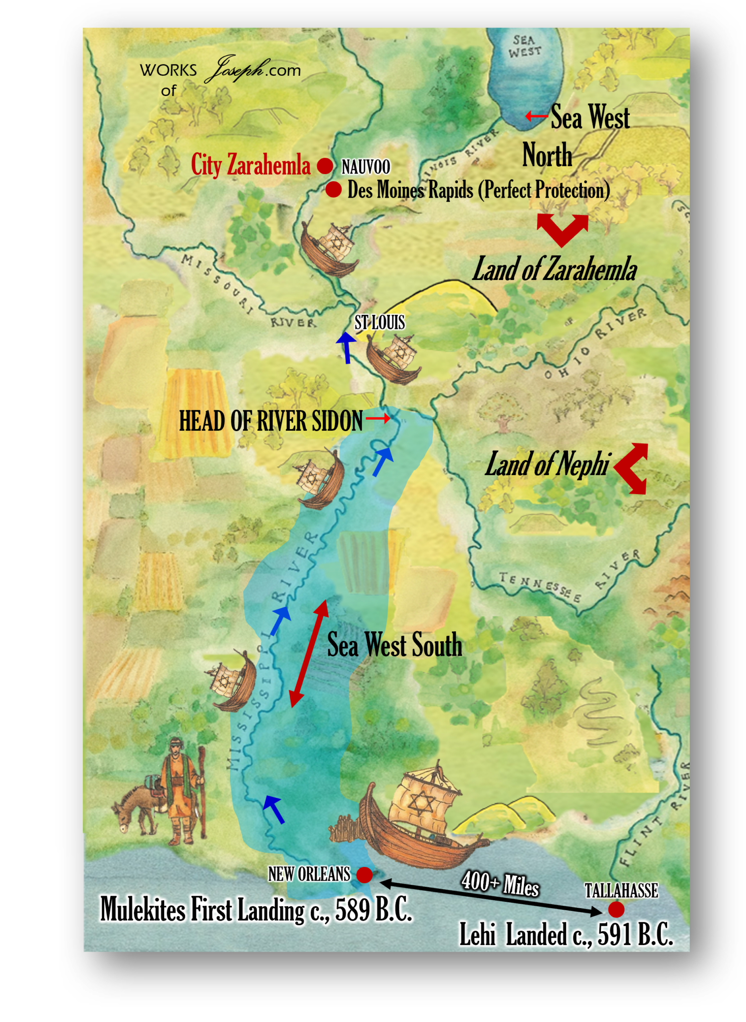 Nephite Route- Showing the Waters of Mormon – Book of Mormon Evidence